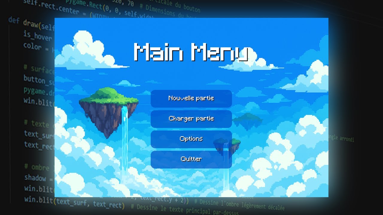 Faire Un Main Menu En Python Avec Pygame Youtube