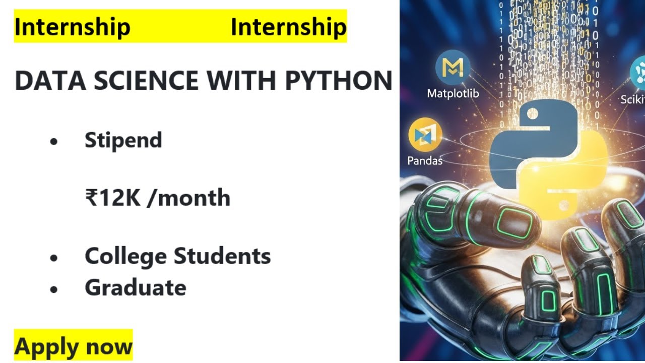 Data Science With Python Internship For College Students Paid Data