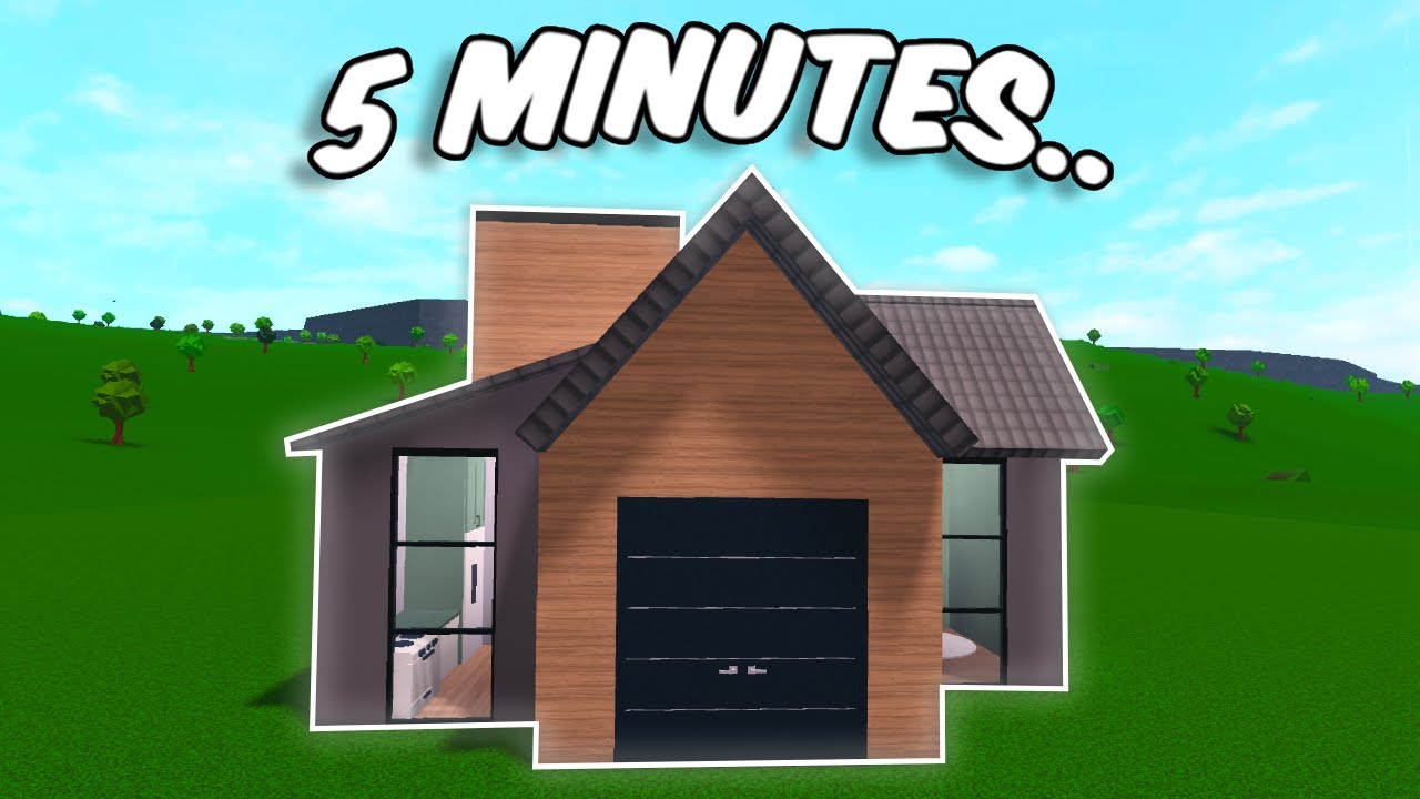 Building A Bloxburg House In 5 Minutes Only Youtube