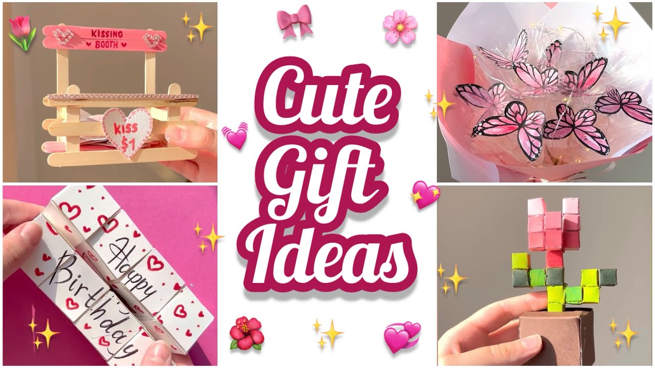 4 Ideas Diy Birthday Gift Ideas Cute Gifts Easy Present Ideas