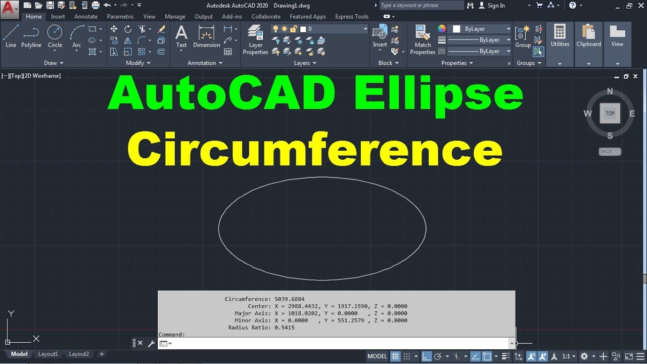 How To Draw Ellipse Autocad