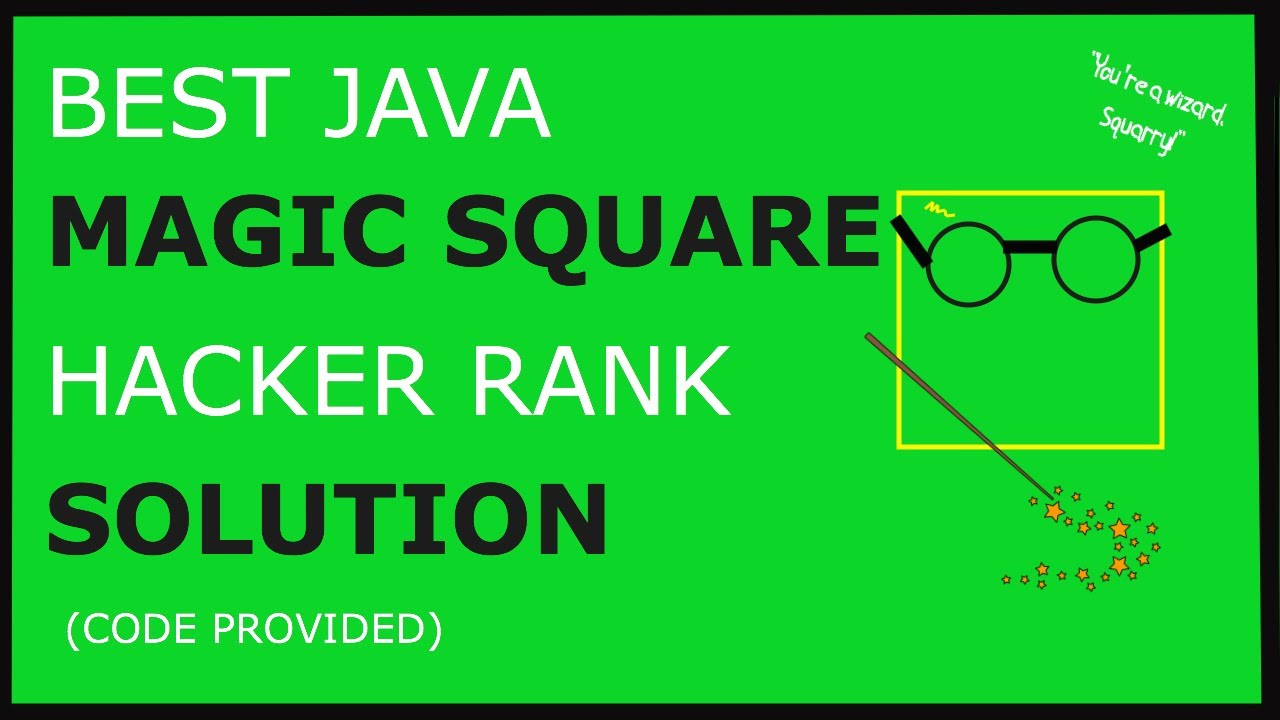 Quick Java Magic Matrix Hackerrank Solution Youtube