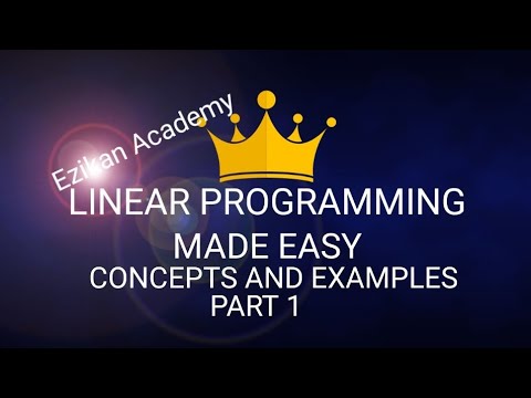 Linear Programming Part1 Youtube