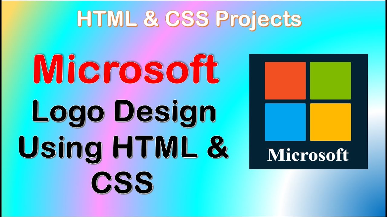Microsoft Logo Design Using Pure Html Css Microsoft Logo Html