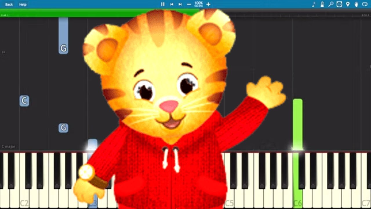 Daniel Tiger Theme Song Piano Tutorial Youtube