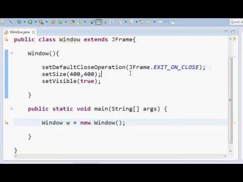 Java Swing Programming Tutorial 1 Creating A Window Youtube