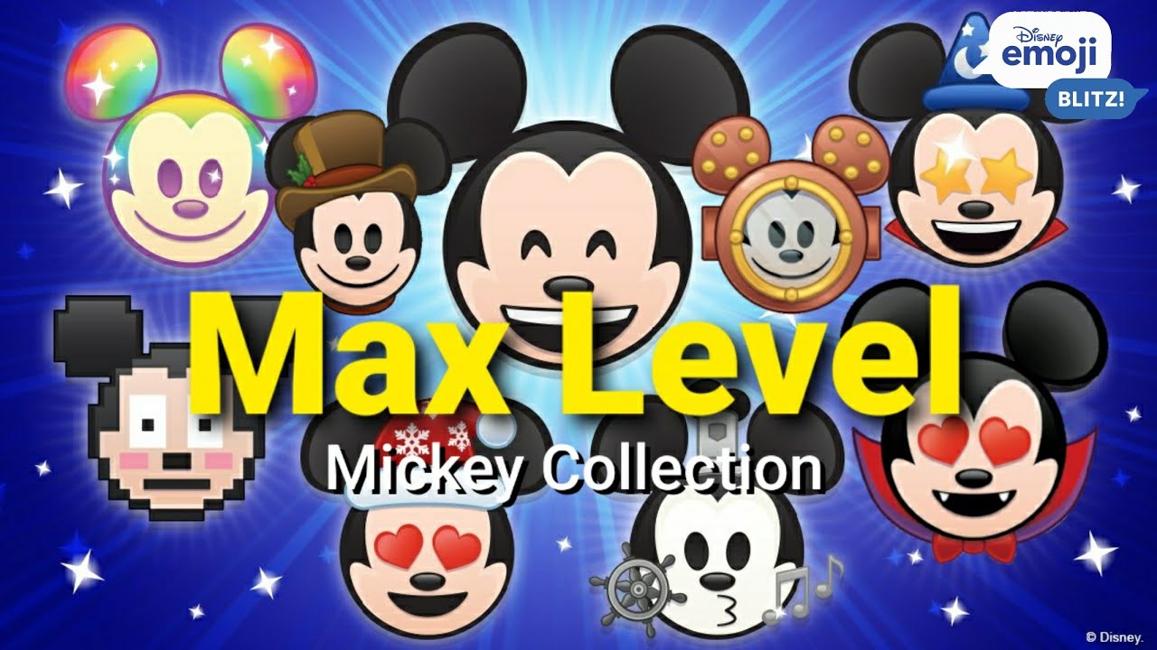 Max Level Mickey Collection Disney Emoji Blitz Youtube