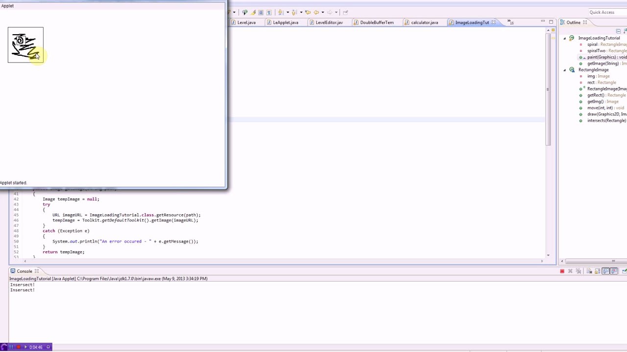 Learning Java Part 27 Image Shape Collisions Intersections Youtube