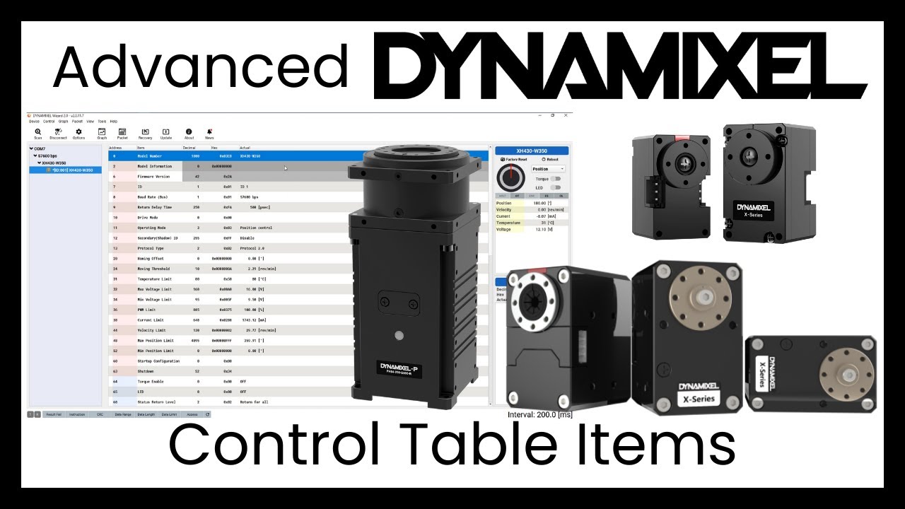 What Are Advanced Dynamixel Control Table Features Youtube