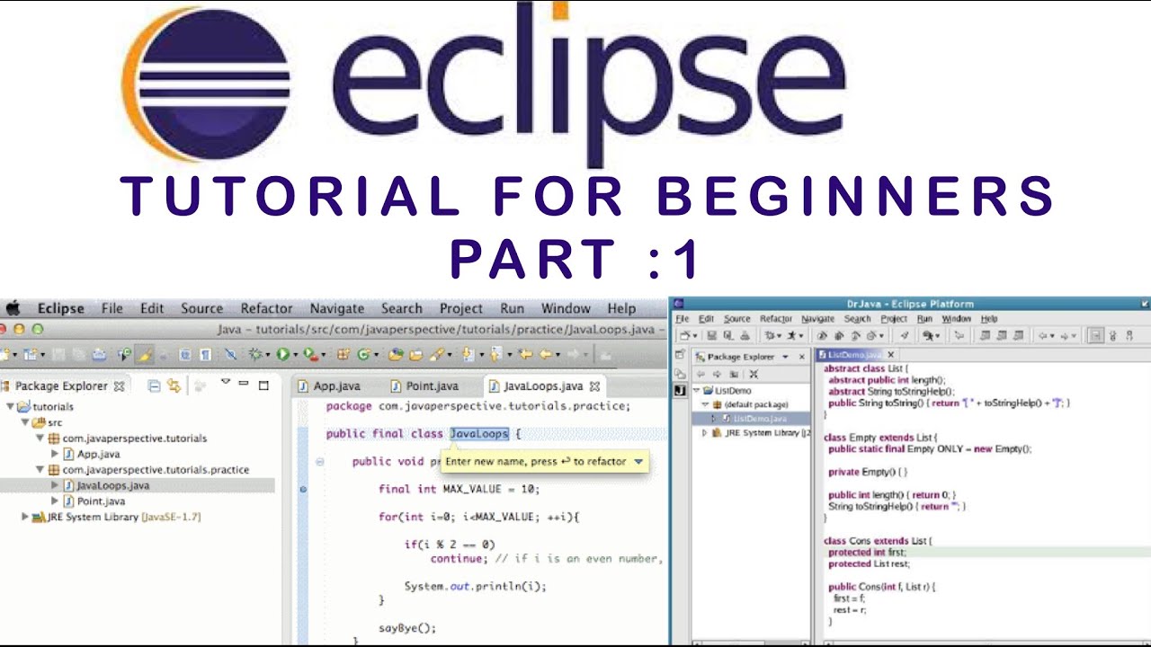 Eclipse Tutorial For Beginners Part I Youtube