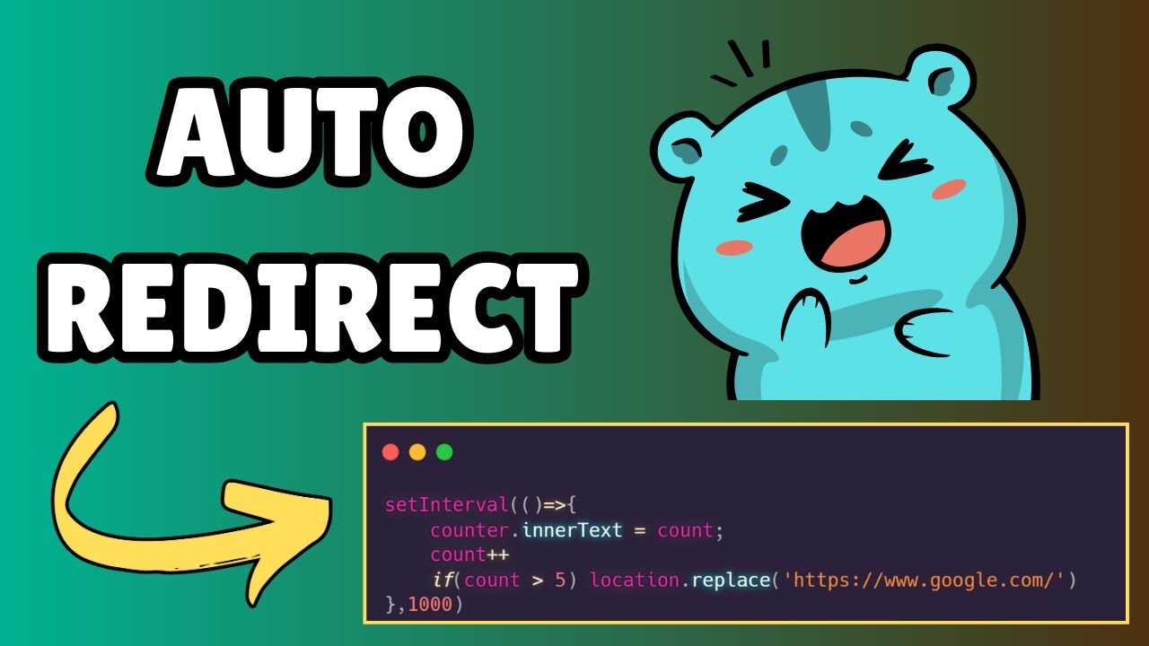 How To Auto Redirect To Another Page Using Javascript Html Youtube