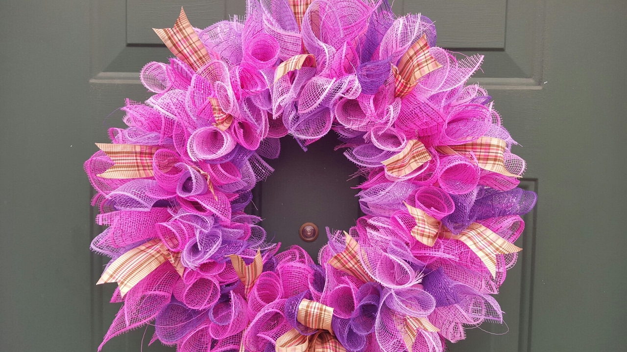 Spring Deco Mesh Wreath Dollar Tree Diy Youtube