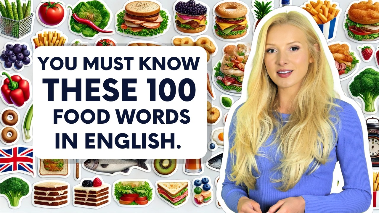 Learn 100 Common Foods Dishes In English In 20 Minutes Food
