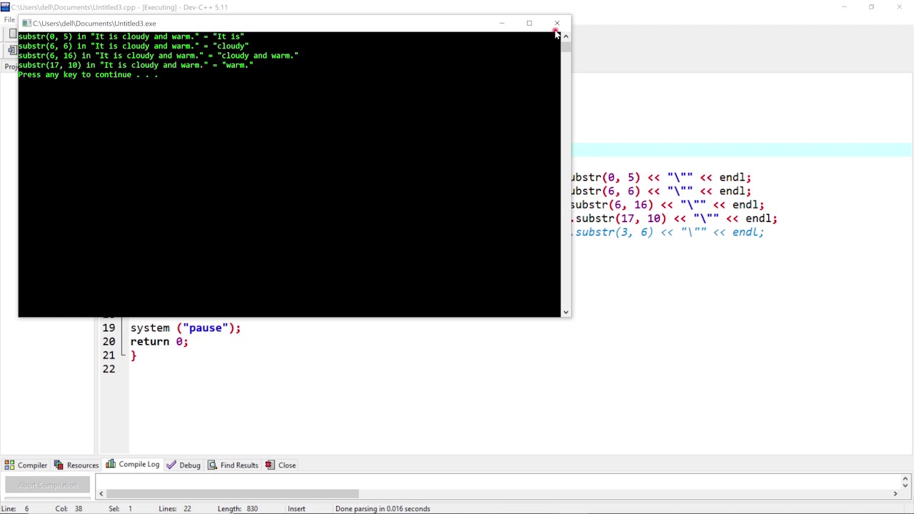 String Substr Swap In C Youtube