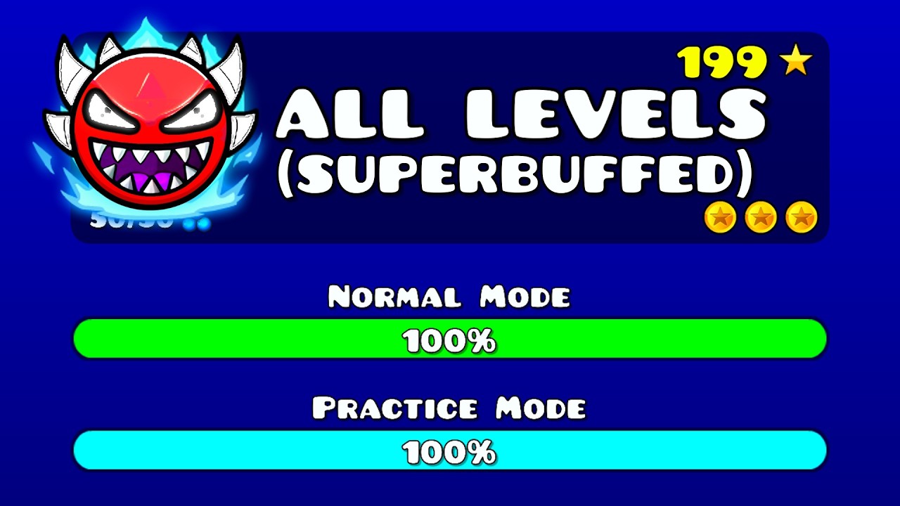 All Robtop Levels Superbuffed To The Max Youtube