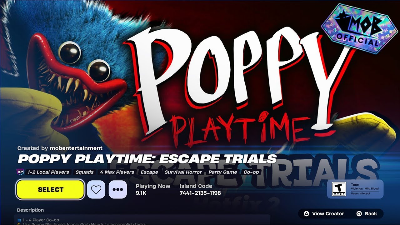 Complete Poppy Playtime Escape Trials Horror Tutorial In Fortnite