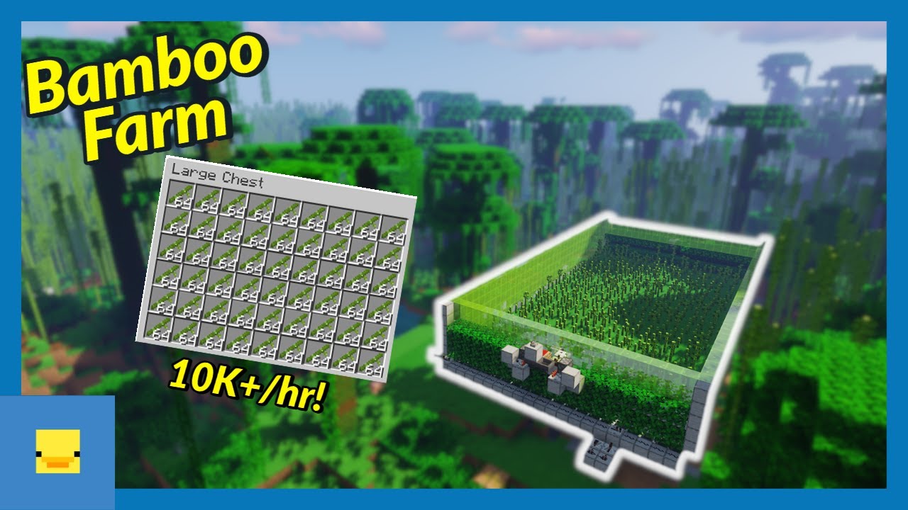 Simple Automatic Bamboo Farm Tutorial Minecraft 1 17 Easiest Farms