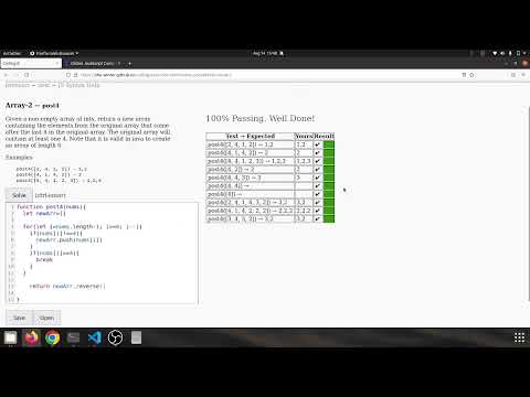Codingjs Codingbat Array 2 Post4 Javascript Solution Youtube