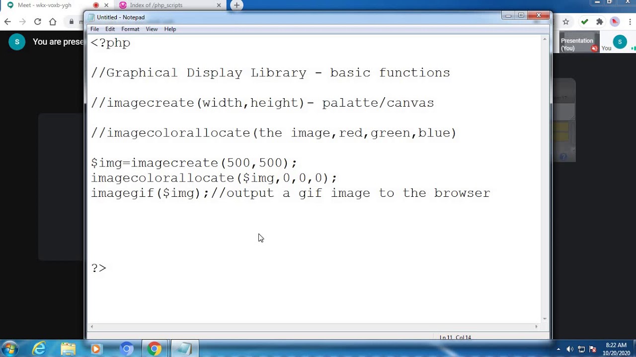 Php S Gd Library Functions Part 1 Easy Example In Gujarati Youtube