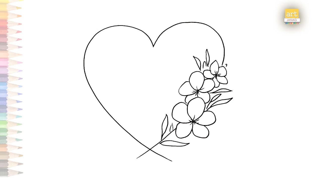 How To Draw Heart Flowers At Andrew Gillan Blog