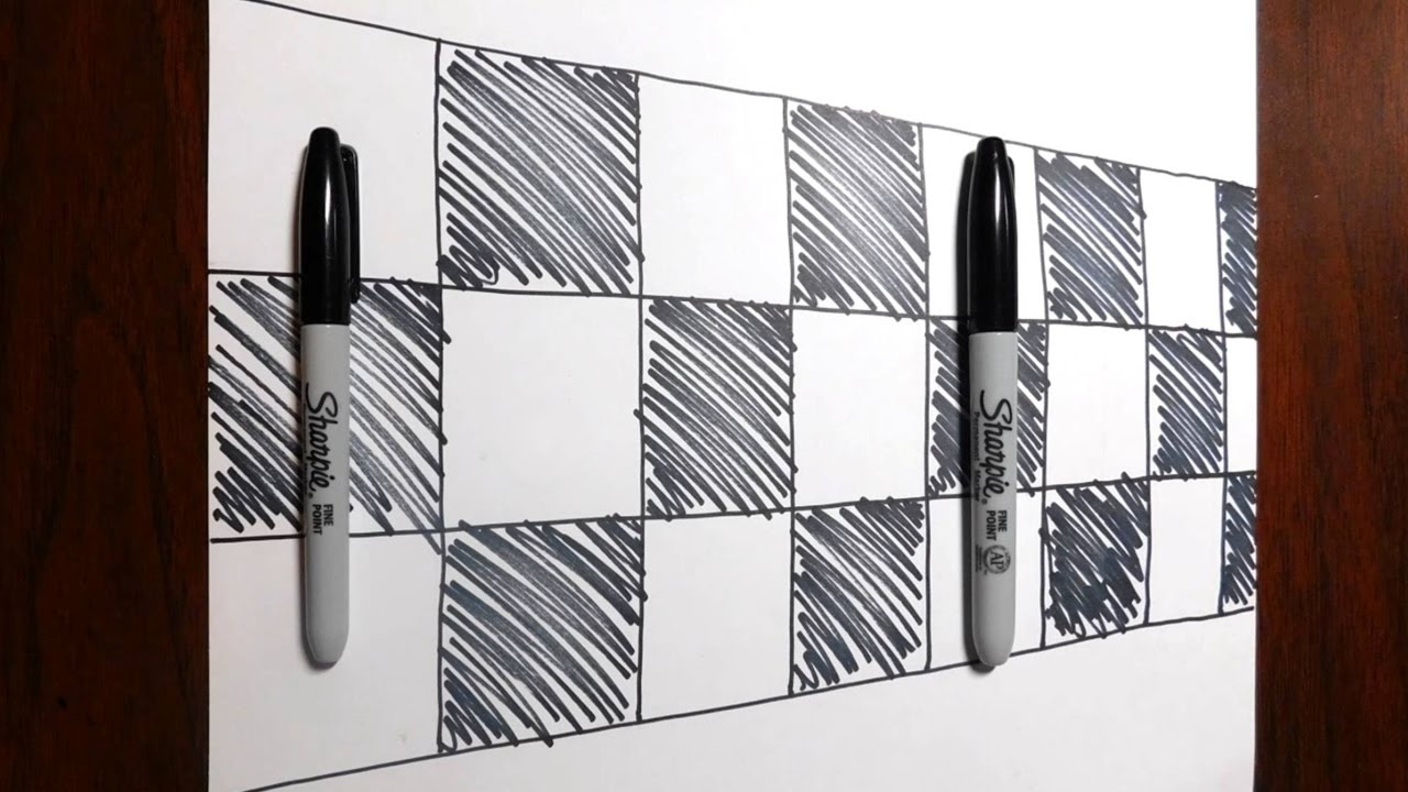 Perspective Optical Illusion Simple Trick Eye Art Youtube