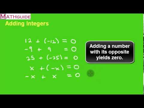 Adding Positive And Negative Integers Youtube