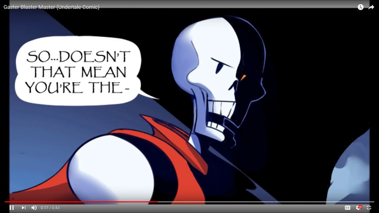 Gaster Blaster Master Undertale Short Comic Dub Youtube