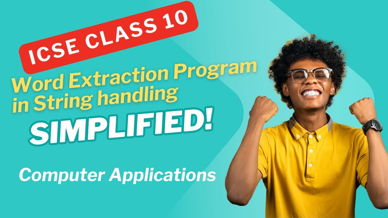 Icse Class 10 Java Program Extract Words From Sentence String