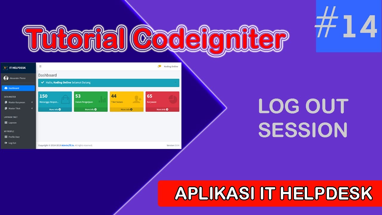 Tutorial Codeigniter 14 Logout Session Youtube