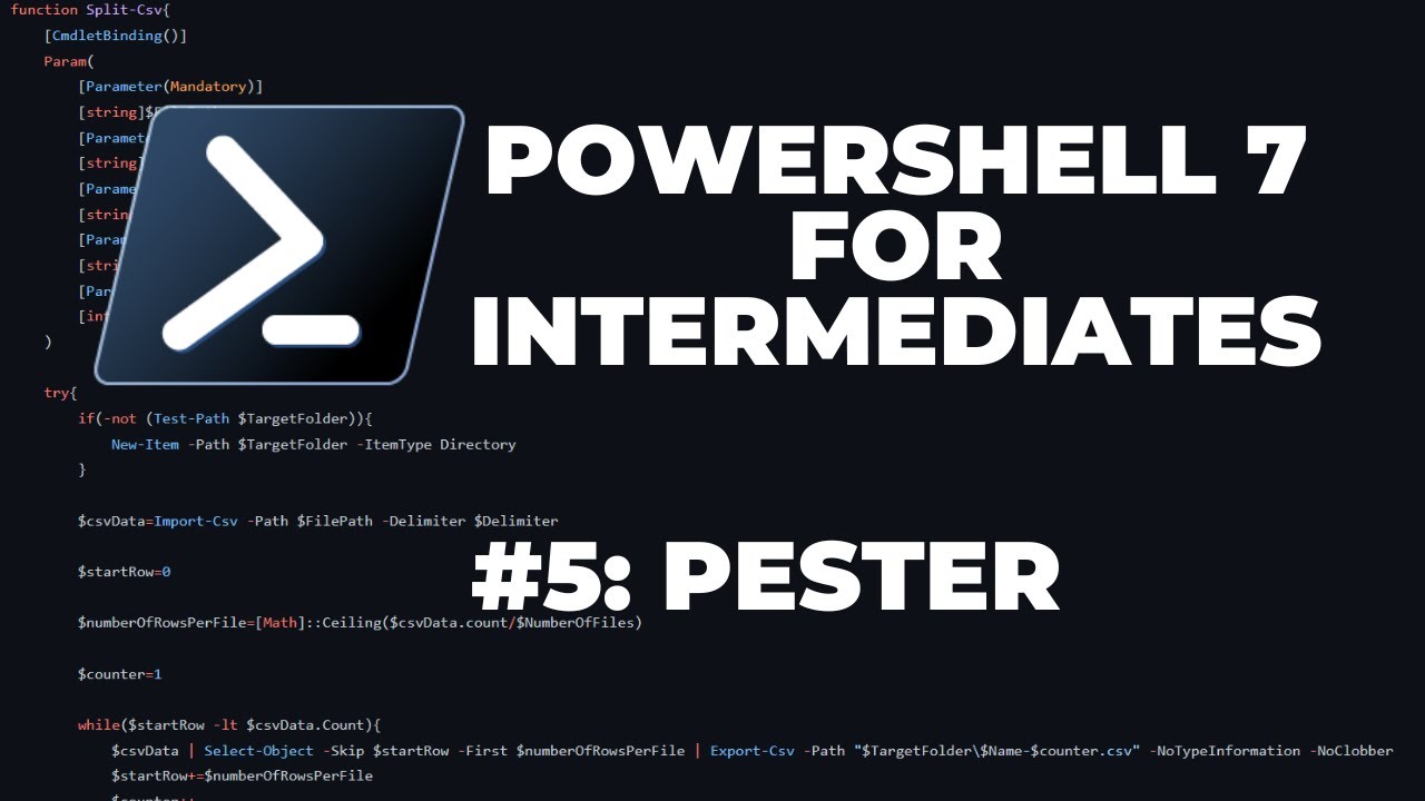 Powershell 7 Tutorials For Intermediates 5 Pester Testing Youtube