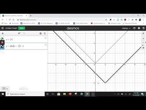 Graphing Absolute Value Function With Desmos Youtube