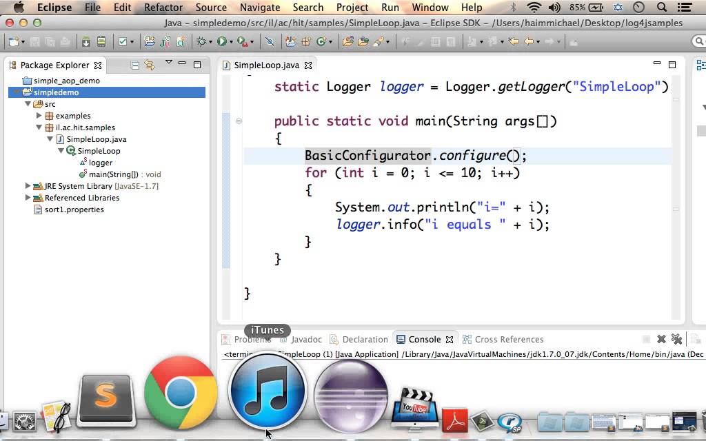 Basic Sample For Log4j Youtube
