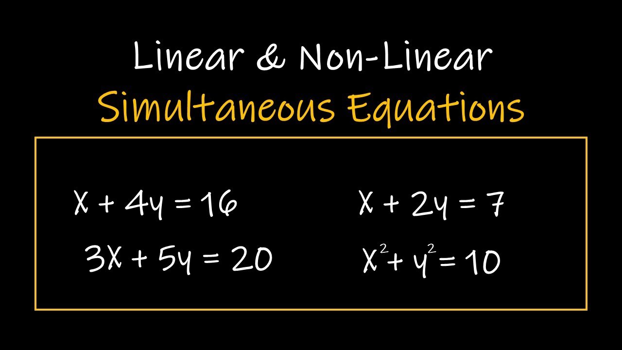 Linear And Non Linear Simultaneous Equations Leaving Cert At Patricia
