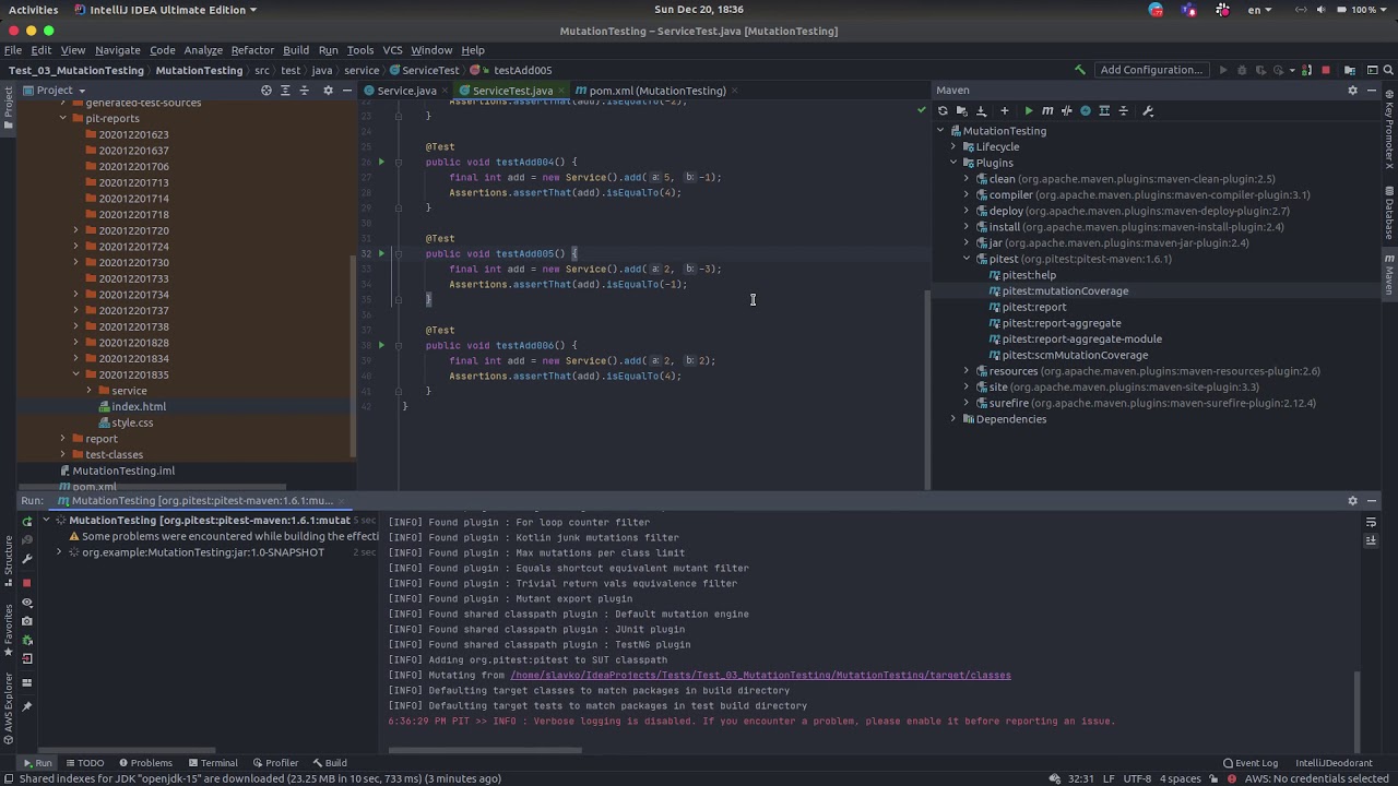 Mutation Testing Java Class Youtube