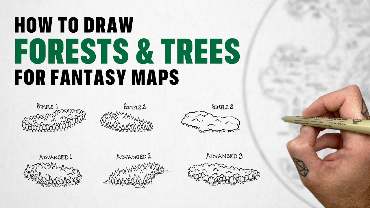 How To Draw Forests Trees For Fantasy Maps Simple Advanced