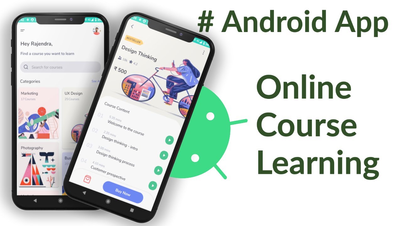 Online Learning Android App Android Studio Tutorial Youtube