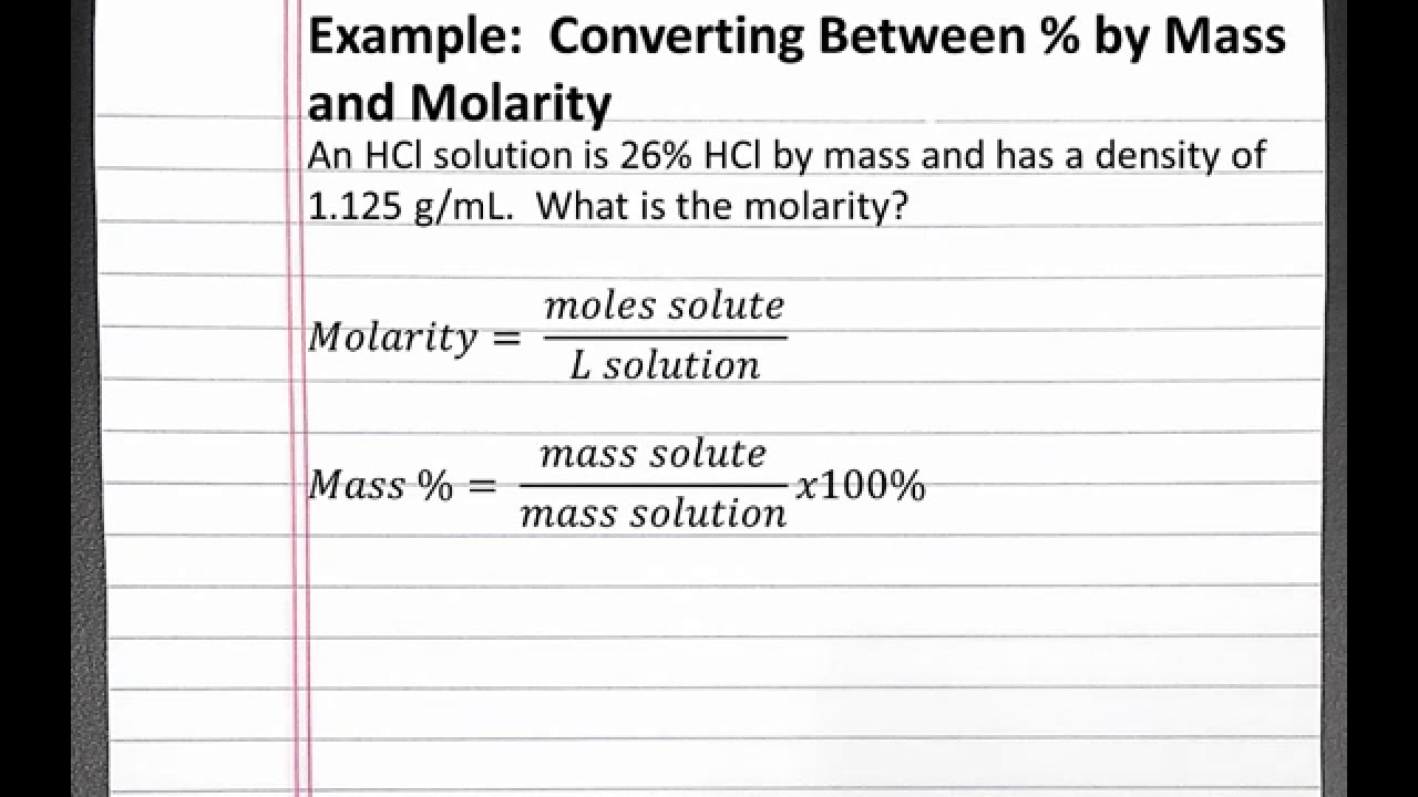 How To Calculate Molality Using Molarity And Density Free Worksheets