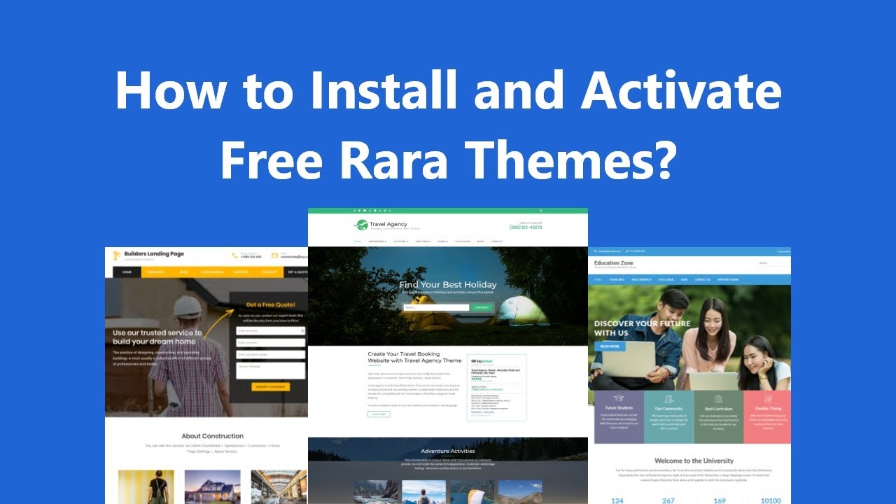 How To Install And Activate Free Rara Themes Youtube