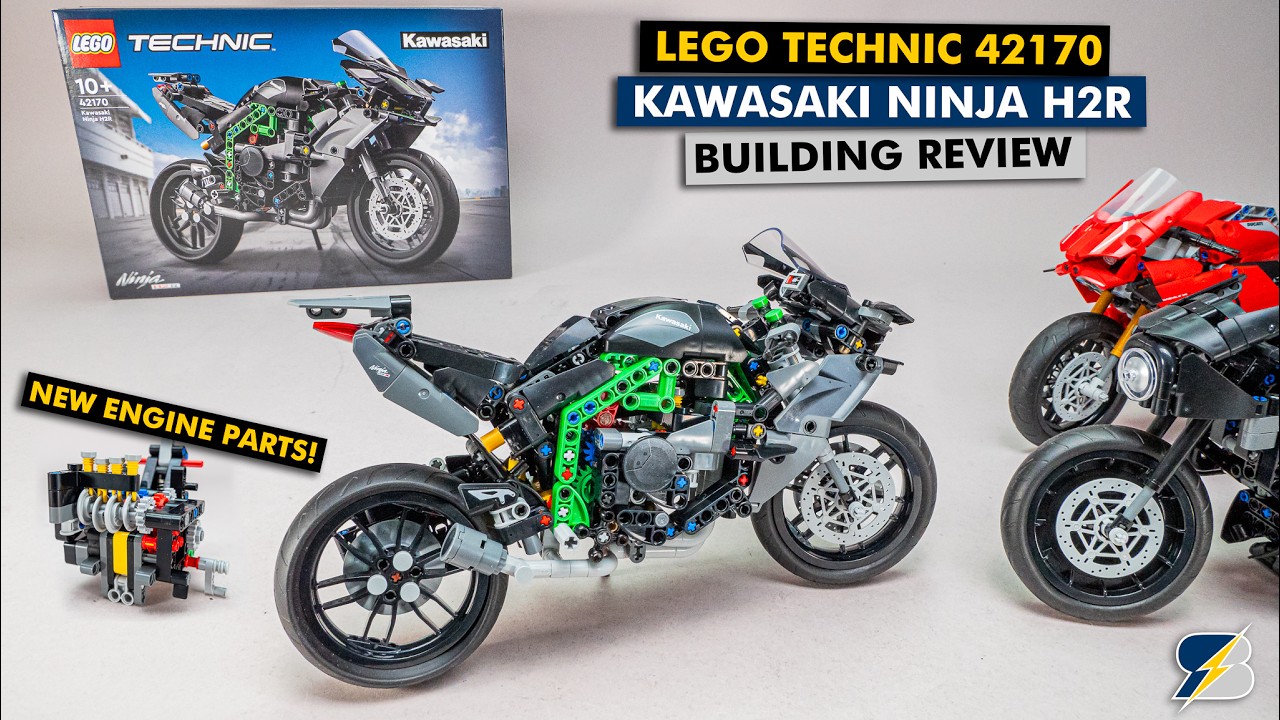 Lego Technic 42170 Kawasaki Ninja H2r Motorcycle Detailed Building