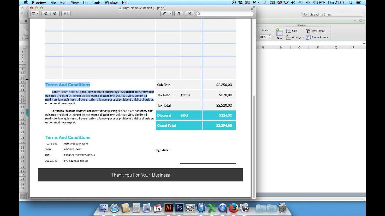 Invoice 1 Tutorial Youtube