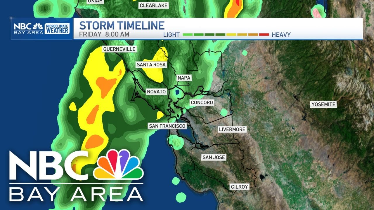 Bay Area Forecast Rain Friday Youtube