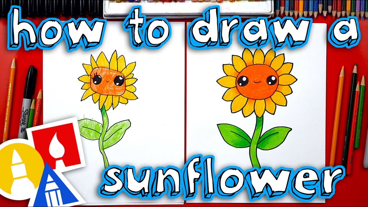 How To Draw A Sunflower Youtube