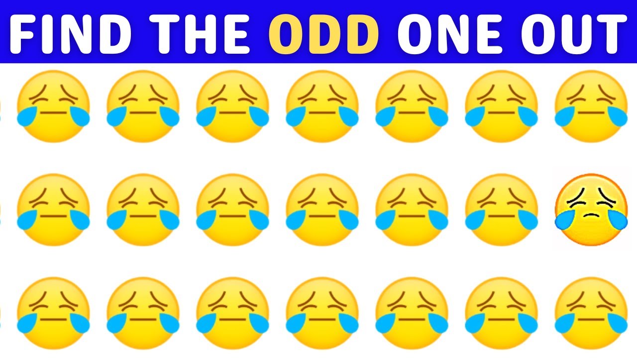 How Good Are Your Eyes 300 Find The Odd Emoji Out Emoji Puzzle