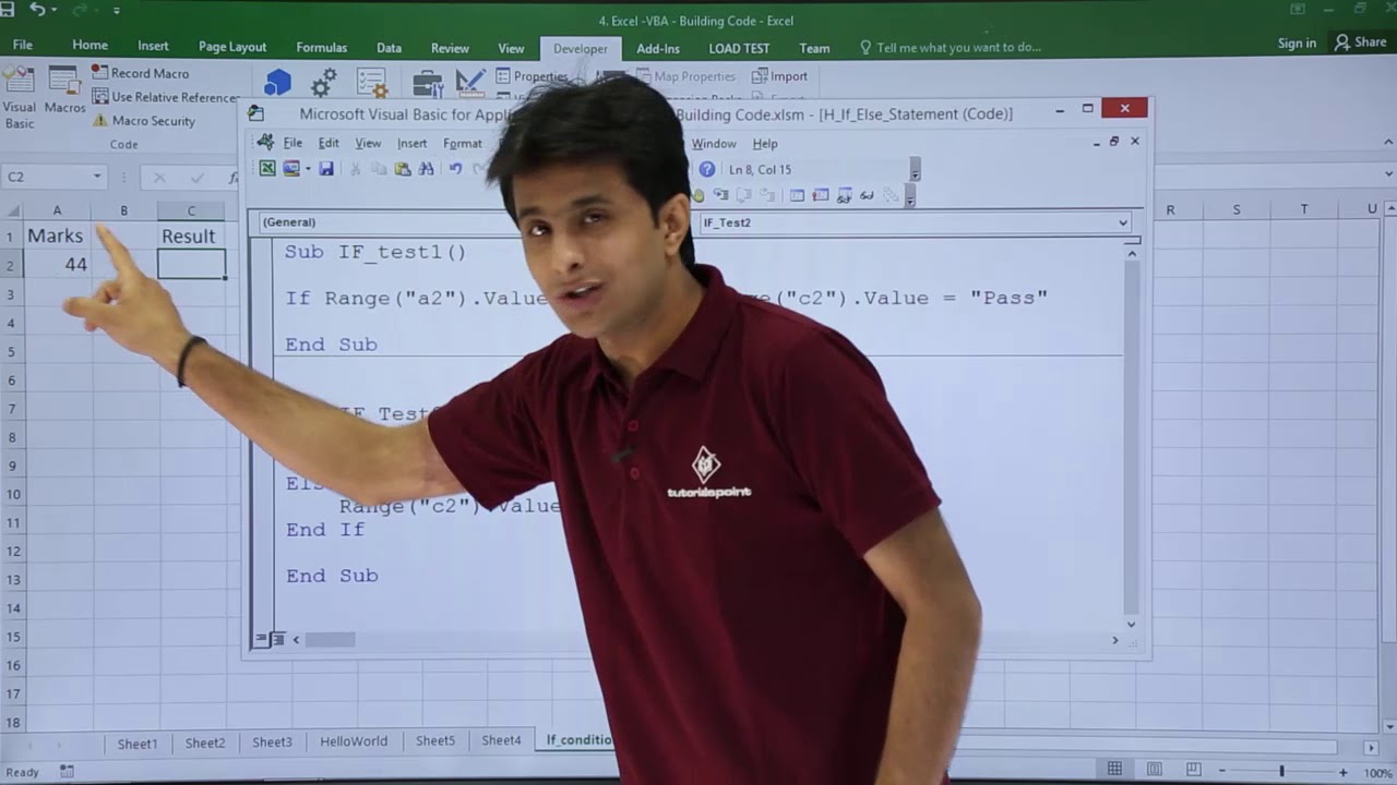 Excel Vba If Else Statement Youtube