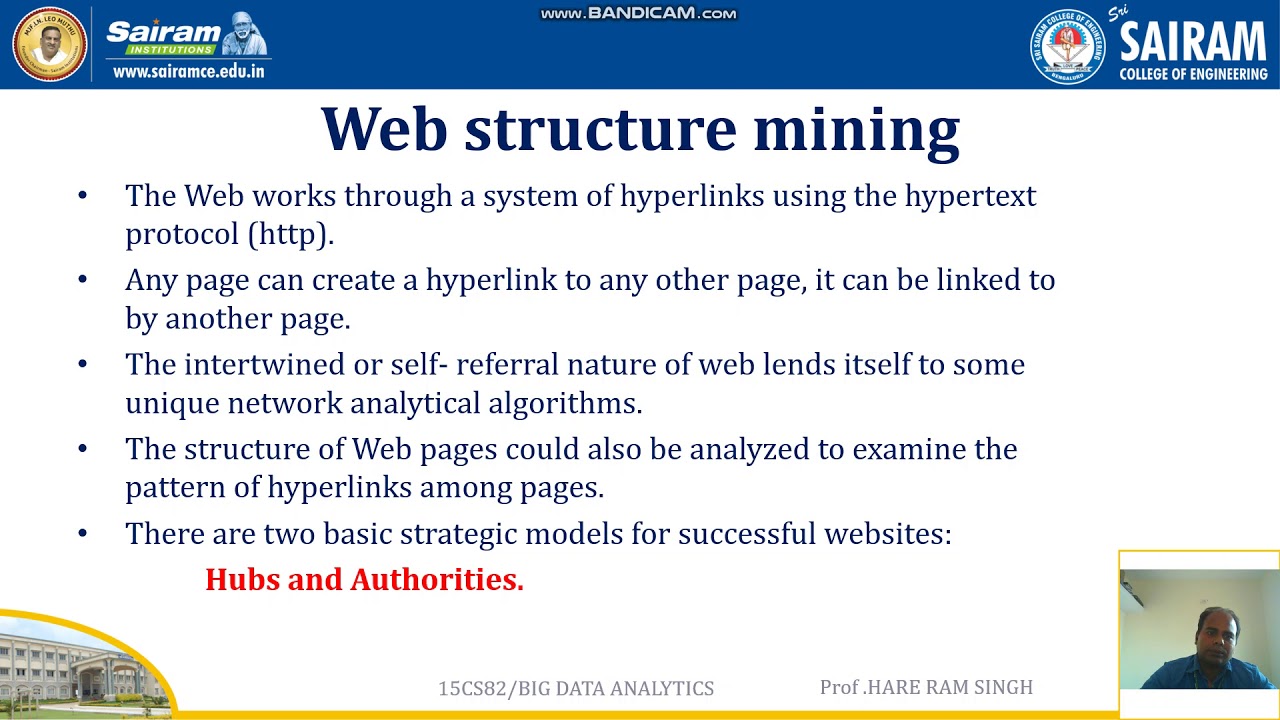 Lecturevideo 15cs82 Module5 Web Structure Mining Hare Ram Singh Youtube