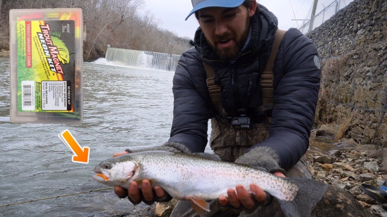 Catching Big Rainbow Trout With Tiny Trout Magnets Youtube