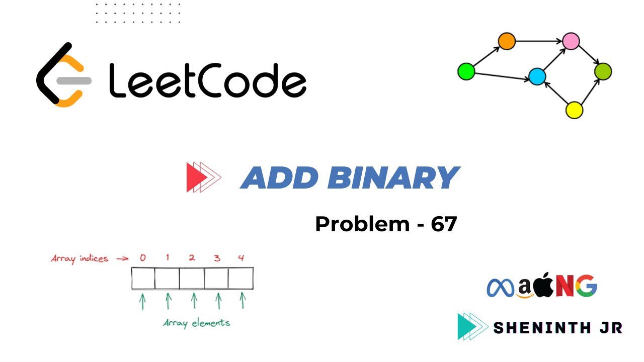 Add Binary Leetcode 67 Python Tamil Youtube