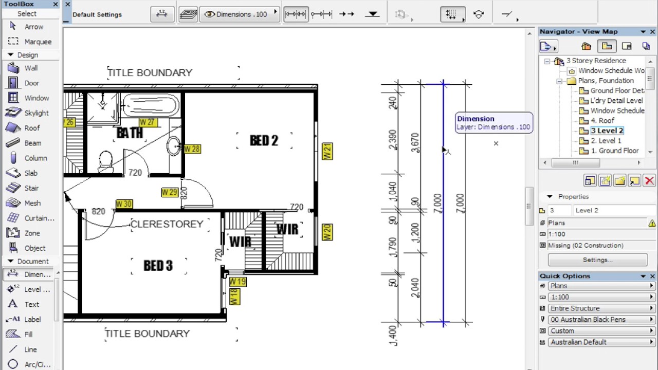 Tutorial Archicad Dimensions Manual Youtube