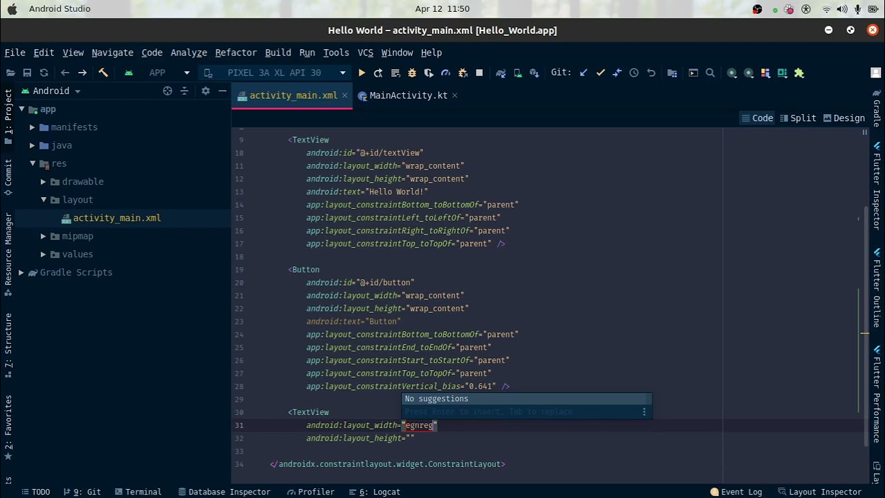 Kotlin Android Studio Xml And Java Kotlin Files Youtube