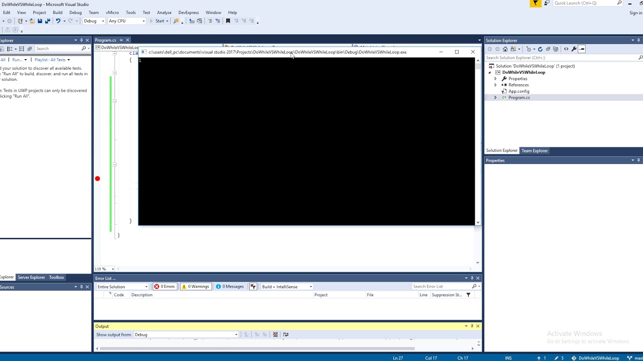 Visual Studio C Do While Youtube